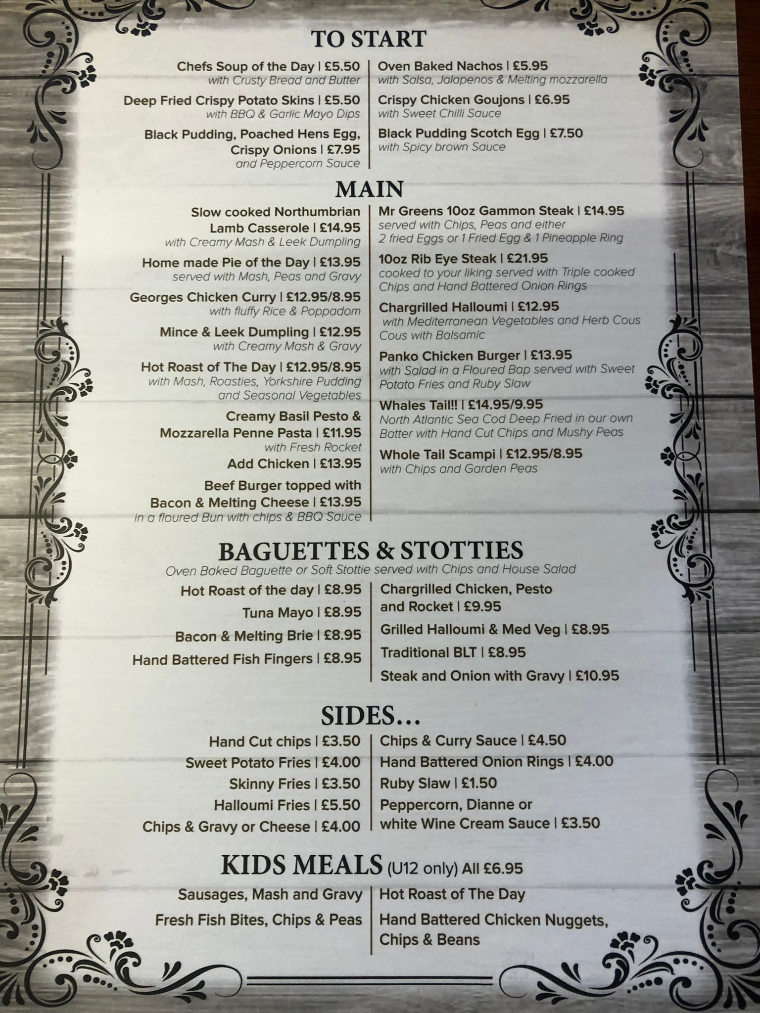 Main Menu - Shoulder of Mutton Main Menu - Shoulder of Mutton